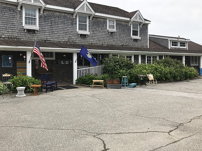 Classic New England charm with a side of "I might find a priceless antique today" – Robin's Nest beckons with its flag flying and treasures waiting.