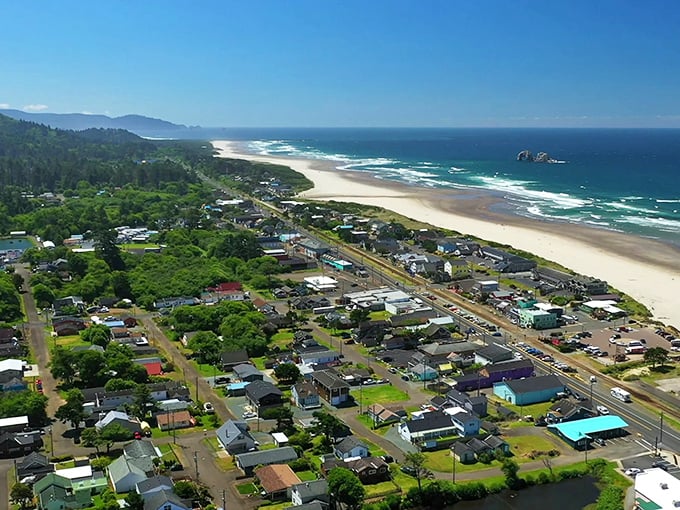 Miles of uncrowded sand await in Rockaway Beach, where your morning coffee comes with a side of serenity.