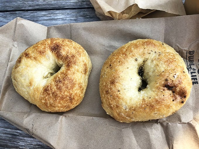 Behold the holy grail of Maine carbohydrates! These hand-shaped bagels have the perfect marriage of chewy interior and crackling crust that bagel dreams are made of.