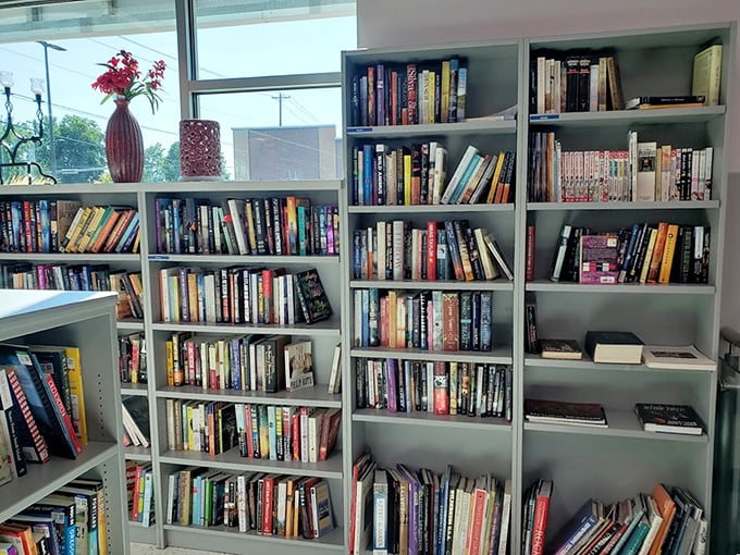 A bibliophile's dream come true: shelves of literary adventures priced less than your morning latte, ready to transport you to new worlds.