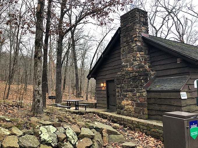 These CCC-built cabins aren't just accommodations; they're time machines. Stone chimneys and rustic logs tell stories of craftsmanship from an era when "handmade" wasn't just a marketing term.