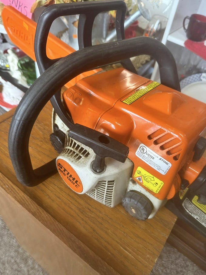 This Stihl chainsaw isn't just a tool&mdash;it's someone's weekend project waiting to happen. Power and possibility at a fraction of retail.