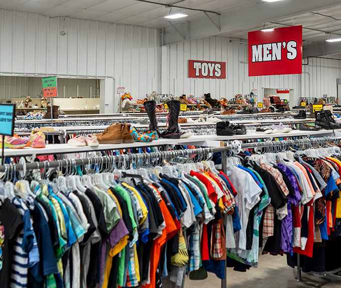 The children's section offers a rainbow of possibilities&mdash;where today's hand-me-downs become tomorrow's cherished "vintage" Instagram posts.