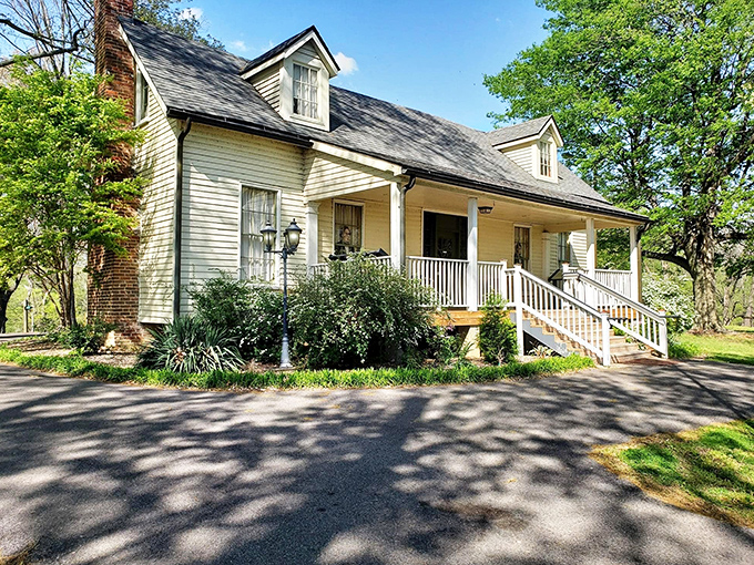 This charming historic farmhouse has witnessed more Kentucky drama than a bourbon distillery tour group that just found out samples are limited.
