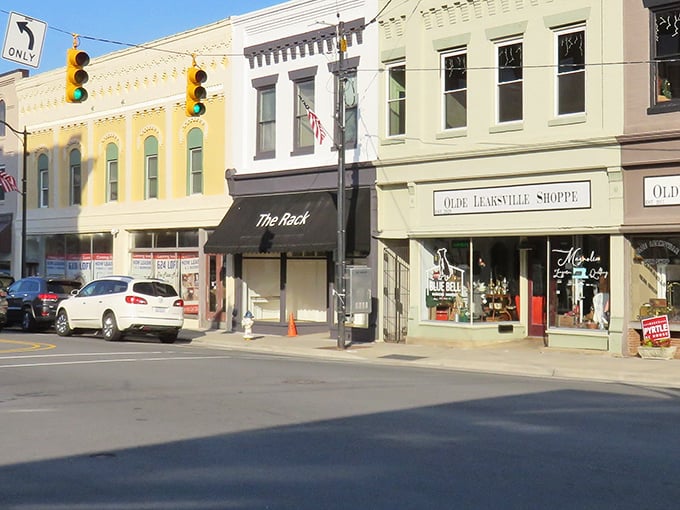 The Olde Leaksville Shoppe brings a splash of color to Washington Street. Browse for treasures here where shopping isn't a transaction&mdash;it's a social event.