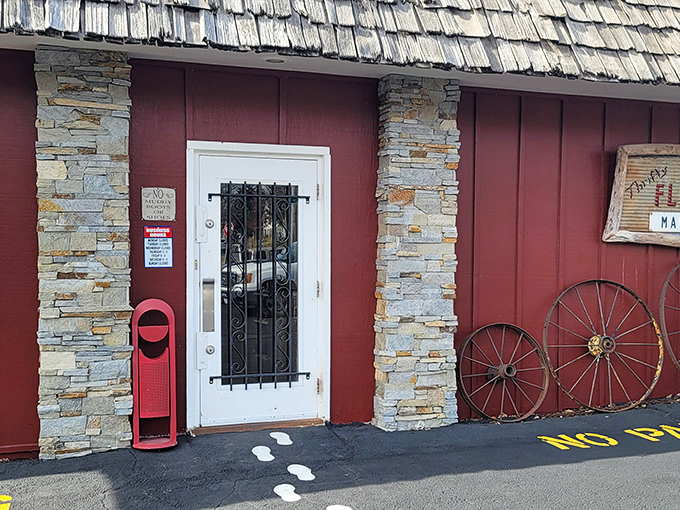 Those wagon wheels aren't just decoration &ndash; they're a metaphor for the circular journey of objects finding new homes through new owners.