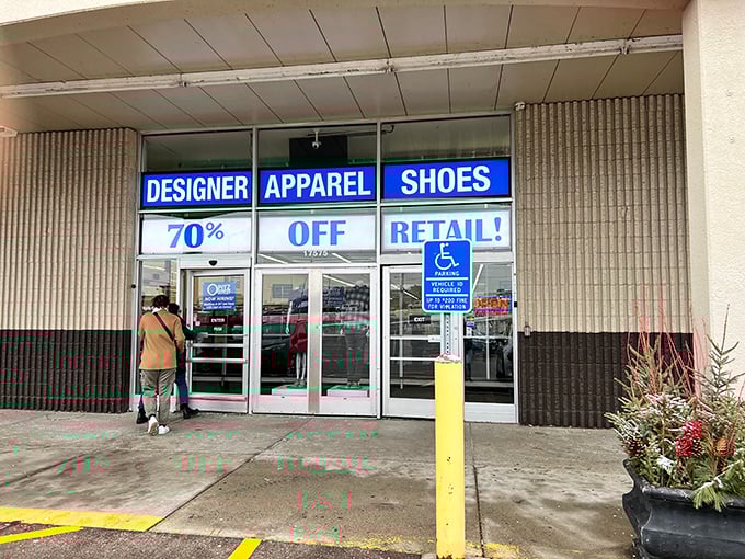 Step through these doors and enter a parallel universe where luxury labels and budget-friendly prices peacefully coexist. The treasure hunt begins the moment you cross this threshold.