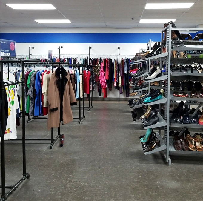 The shoe section rivals Imelda Marcos' closet, with footwear for every occasion imaginable&mdash;from barely-worn heels to pre-broken-in boots.