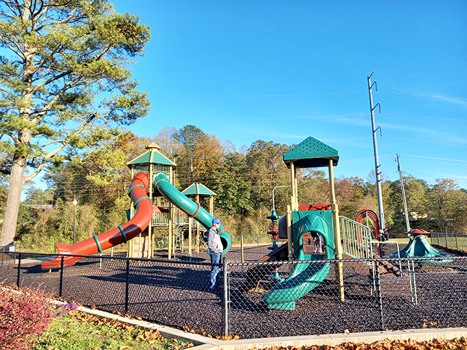 Kids burning energy the old-fashioned way, proving that sometimes the best entertainment doesn't require a screen or WiFi connection.