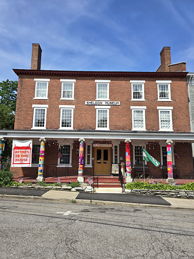 The Sheldon Museum isn't just Vermont's oldest community museum&mdash;it's a brick testament to curiosity, with colorful yarn-bombed columns that say "history doesn't have to be stuffy."