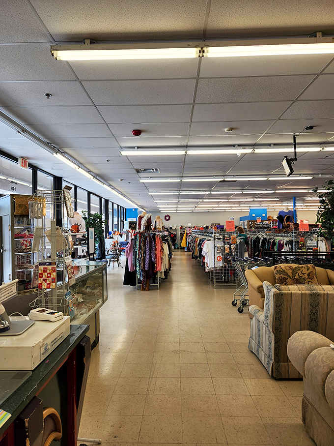 Aisles that stretch toward the horizon, filled with possibilities and that couch your spouse might actually let you bring home.