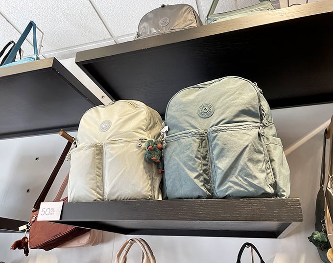 Those Kipling bags at fifty percent off prove that monkeys know something about saving money after all.