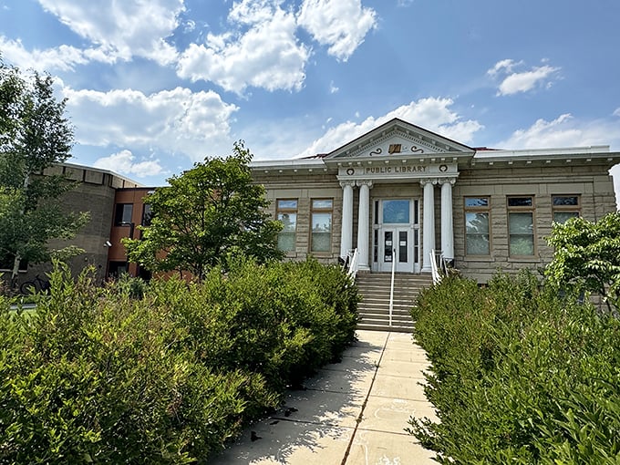 Lander's Public Library combines classical architecture with modern purpose, proving that even in the digital age, community bookshops remain vital cultural anchors.
