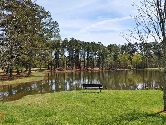 Matthews Park offers the perfect respite after a day of antiquing&mdash;where the only thing more reflective than the serene lake is your contemplation of new purchases.