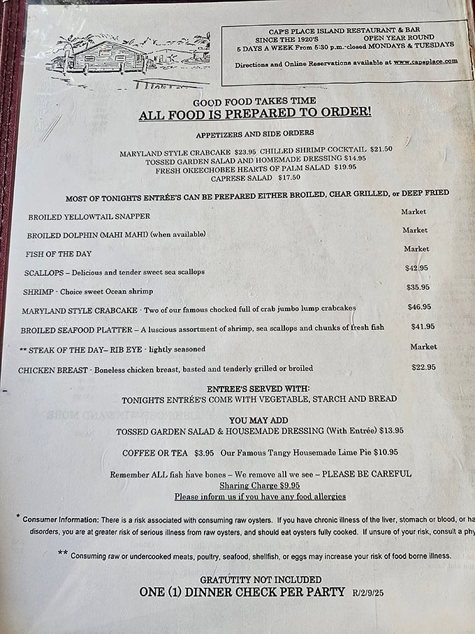 A menu that doesn't need fancy fonts or flowery descriptions&mdash;just honest food prepared with decades of expertise.