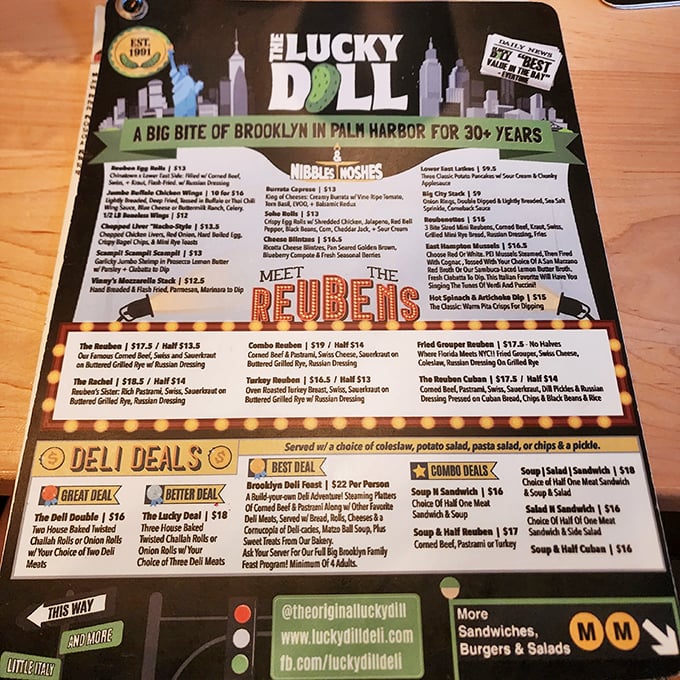 This menu promises "A Big Bite of Brooklyn" and delivers on every delicious word with classics done right.