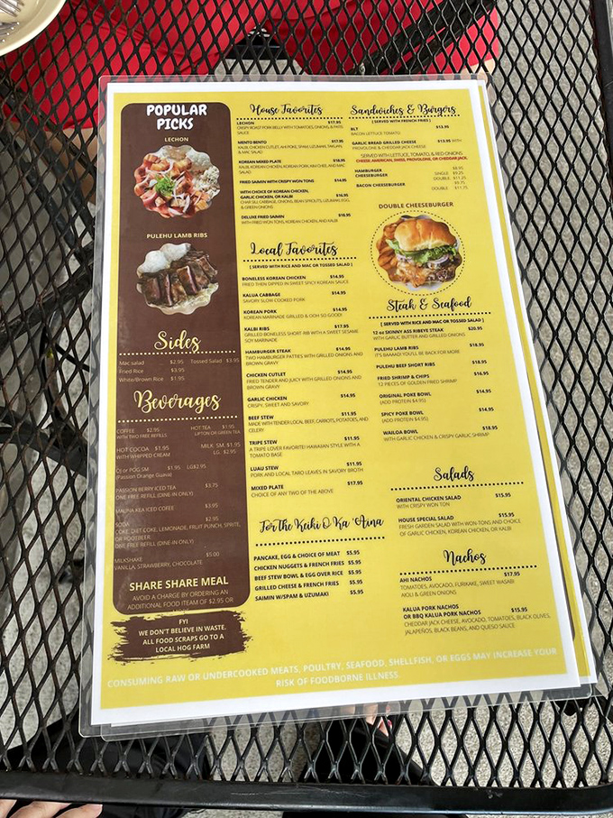 This menu isn't just a list&mdash;it's a roadmap to breakfast nirvana. Choose your adventure wisely, your stomach is counting on you.