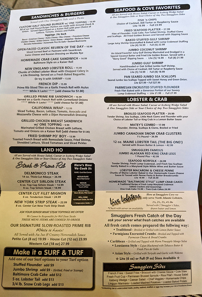 A menu that solves the eternal "surf or turf" dilemma with a simple solution: why not both? The "Make it a Surf & Turf" option is culinary diplomacy at its finest.