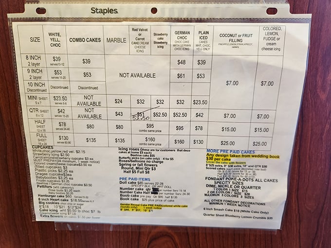This menu board isn't just a price list &ndash; it's a roadmap to happiness. Choose your own adventure, preferably one involving German chocolate.