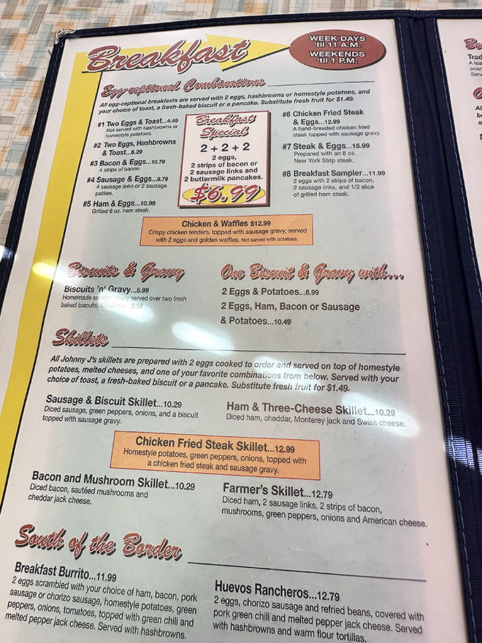 The breakfast menu reads like poetry to the hungry &ndash; where mathematical equations like "2+2+2" solve the eternal question of what constitutes the perfect morning meal.