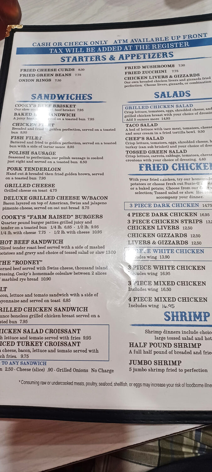 The menu reads like a love letter to Midwest comfort food&mdash;from farm-raised burgers to the legendary "Rodney" sandwich, choices abound.