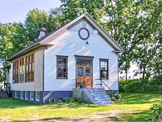 This one-room schoolhouse has graduated from teaching ABCs to hosting community events. History with a new purpose, just like your favorite vintage jeans.