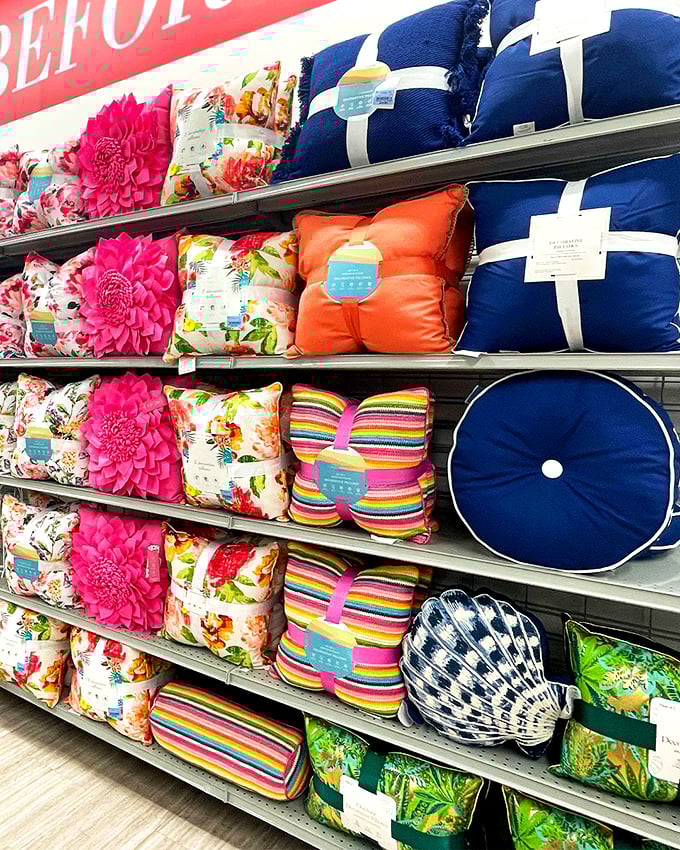 A rainbow explosion of pillows that would make any HGTV host swoon. From floral fantasies to nautical dreams, your couch's glow-up awaits.