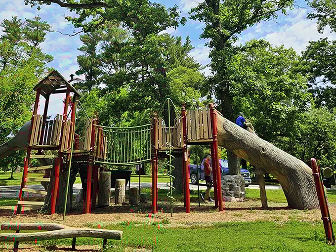 Where childhood should be spent&mdash;outdoors, climbing, and blissfully unaware that one day you'll pay for gym memberships to do similar activities.