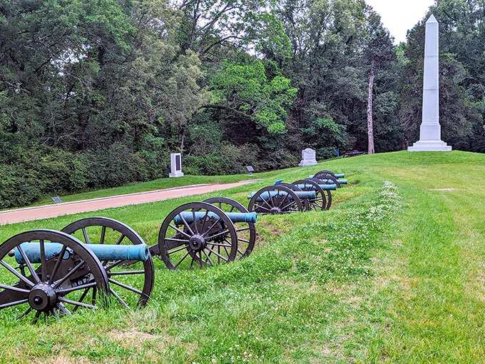 These cannons have been guarding this hill longer than most of us have been alive, and they're not budging.