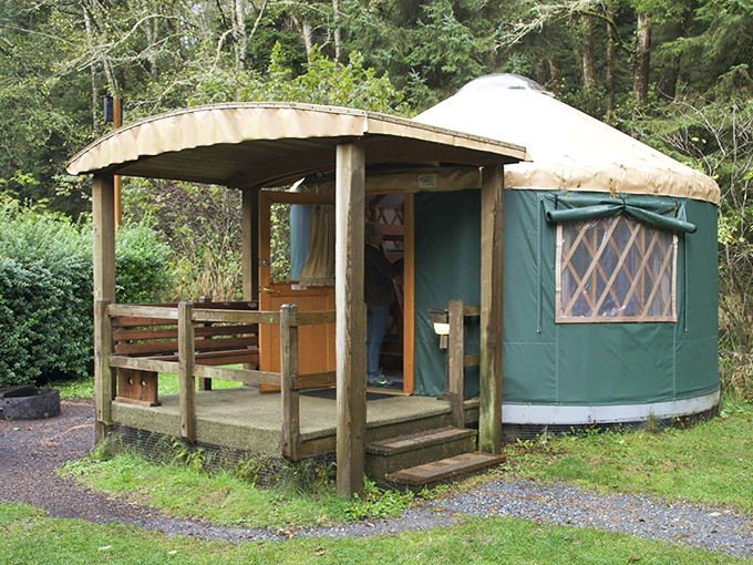 Glamping before glamping was cool &ndash; these yurts offer solid walls and actual beds for happy campers.