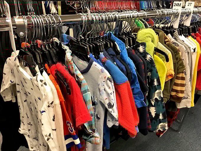 Tiny fashionistas in training can find everything from dinosaur prints to sports gear. Tomorrow's style icons start here, at yesterday's prices.