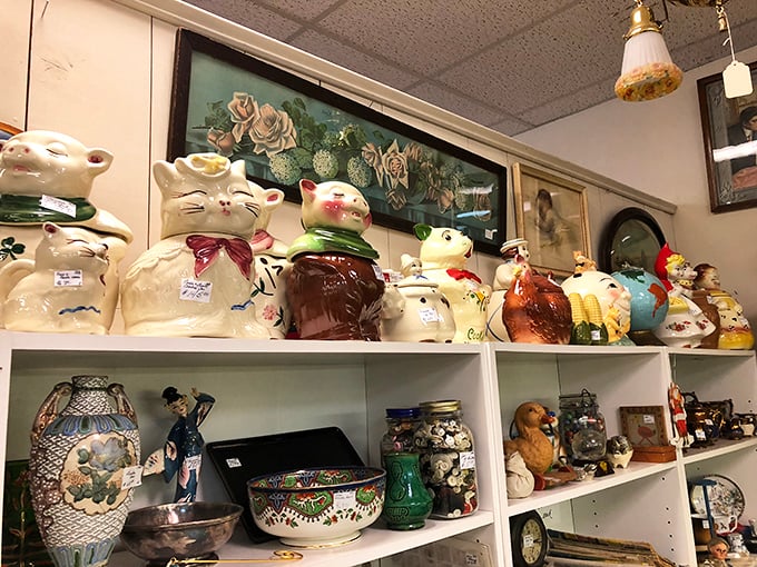 These ceramic critters aren't just cookie jars&mdash;they're guardians of childhood memories, standing at attention like a porcelain army of nostalgia.