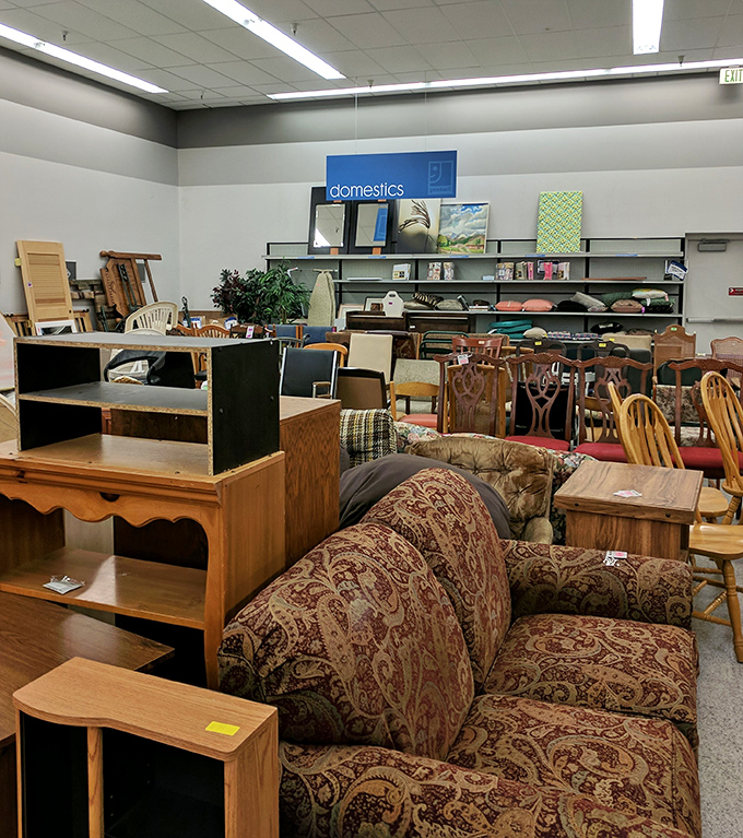 The furniture section: where someone's "no longer sparks joy" becomes your living room's new conversation piece.