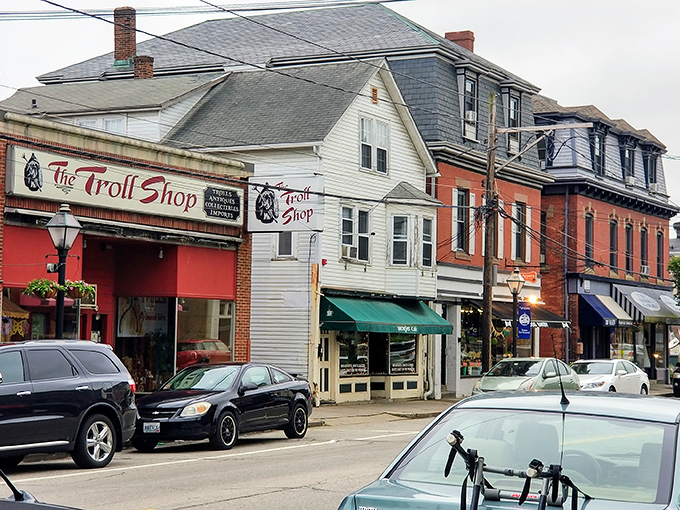 The Troll Shop stands as proof that East Greenwich embraces the quirky alongside the quaint, a retail mullet: business in front, party inside.