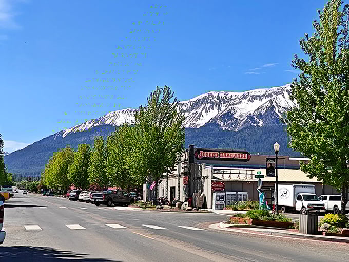 Main Street Joseph offers a quintessential American small town experience with a twist&mdash;world-class bronze sculptures and art galleries nestled among classic storefronts beneath towering mountain peaks.