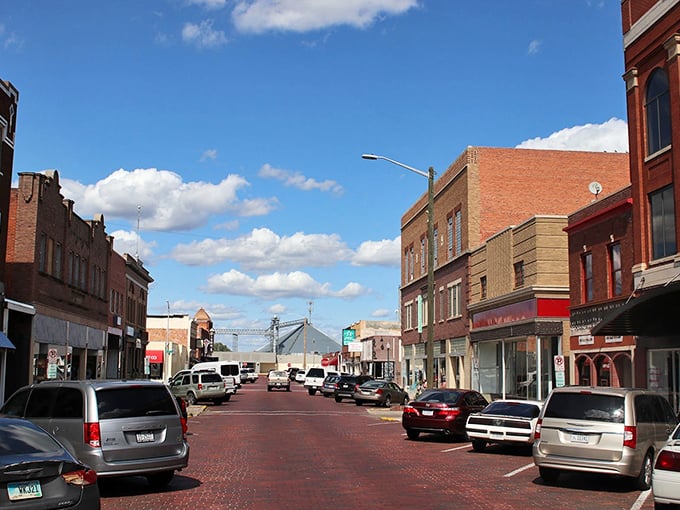 Main Street North Platte: where parking is plentiful, pace is leisurely, and nobody's honking because they're actually happy to be there.