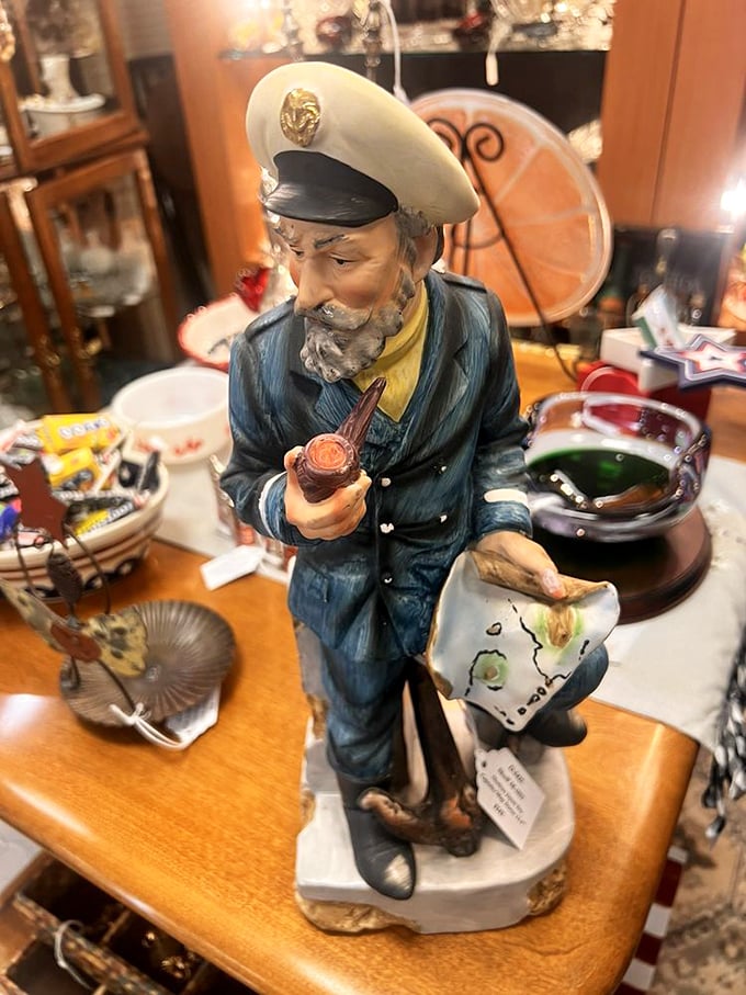 This salty sea captain figurine has seen more adventures in someone's china cabinet than most of us will in a lifetime.