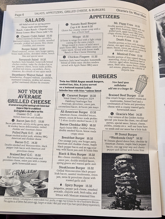 Not your average grilled cheese? That's an understatement. Gracie's menu reads like a love letter to comfort food enthusiasts.