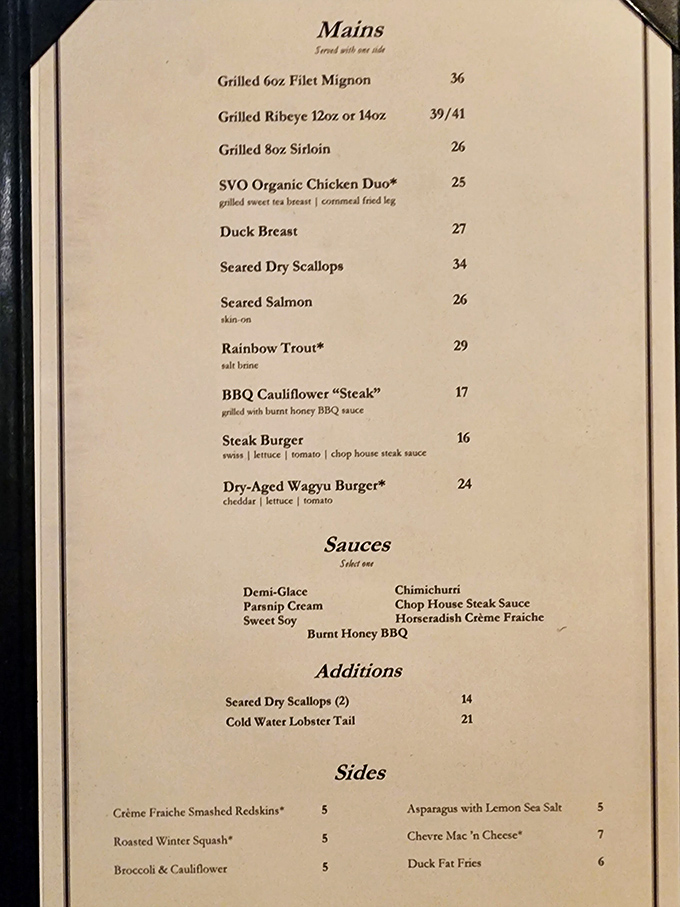 A menu that doesn't overwhelm but impresses&mdash;each option carefully curated like a greatest hits album where every track deserves to be there.
