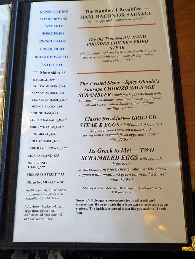 This isn't just a menu&mdash;it's a roadmap to happiness. "The Big Teanaway!!!" isn't just fun to say, it's a breakfast revelation.