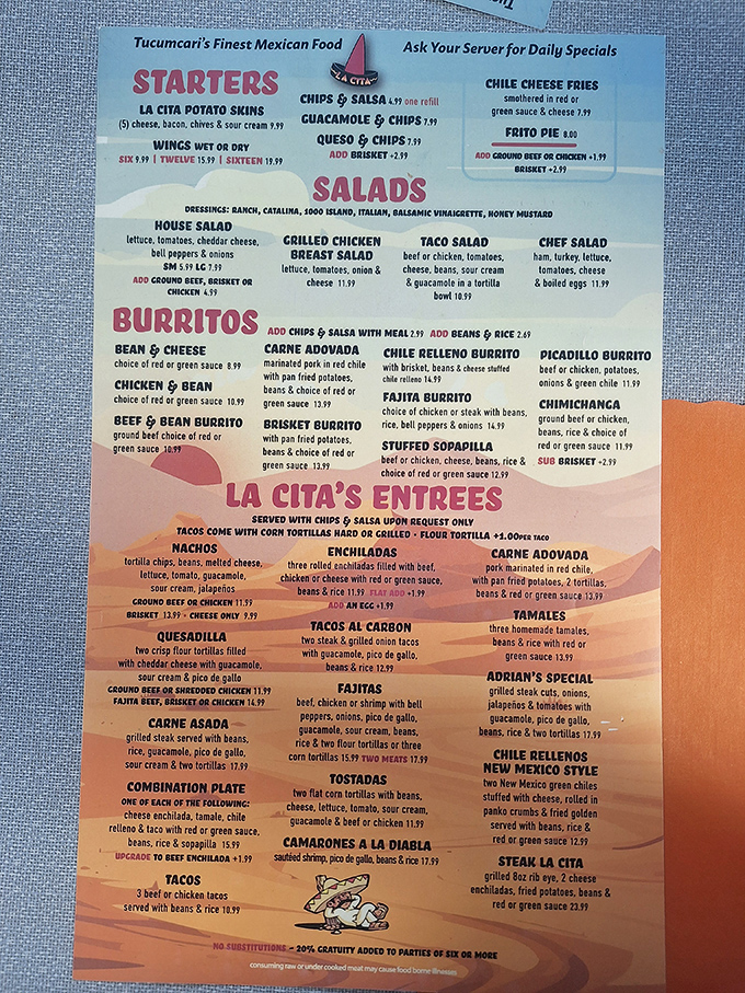 The menu reads like a love letter to New Mexican cuisine. So many choices, so little stomach capacity&mdash;the foodie's eternal dilemma.