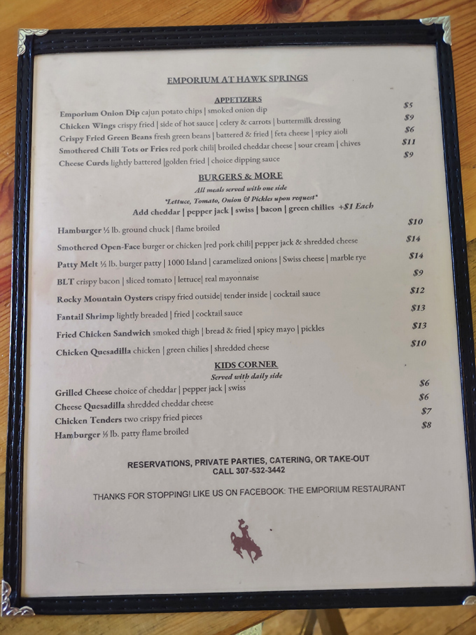 This menu reads like a love letter to comfort food. No molecular gastronomy here&mdash;just honest dishes that understand the assignment.