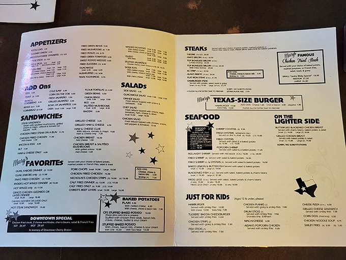 A menu that doesn't need fancy fonts or foodie buzzwords&mdash;just honest offerings that have stood the test of time.