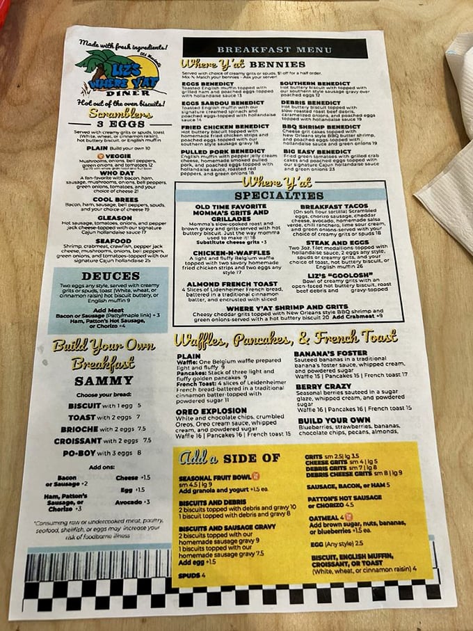 The menu reads like a love letter to breakfast, with benedicts that could make a cardiologist weep and waffles worth setting an alarm for.