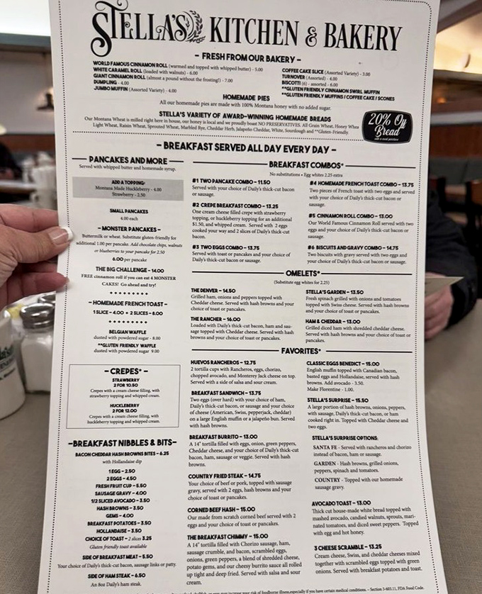 This menu isn't just a list of food&mdash;it's a roadmap to breakfast nirvana. Choose your adventure wisely.
