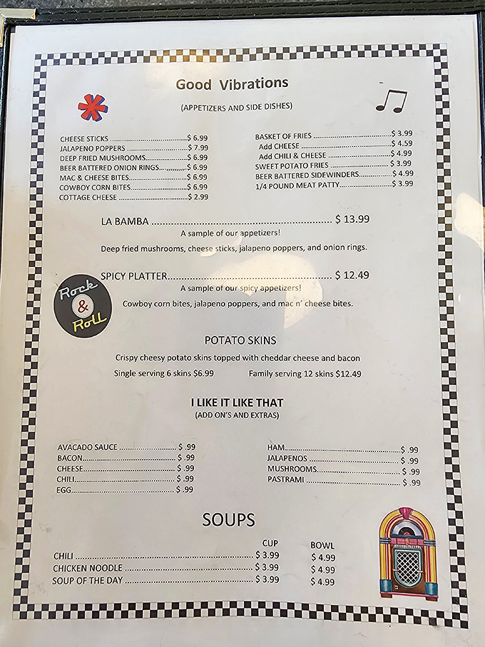 The "Good Vibrations" menu section isn't just clever wordplay&mdash;it's a roadmap to appetizer heaven.