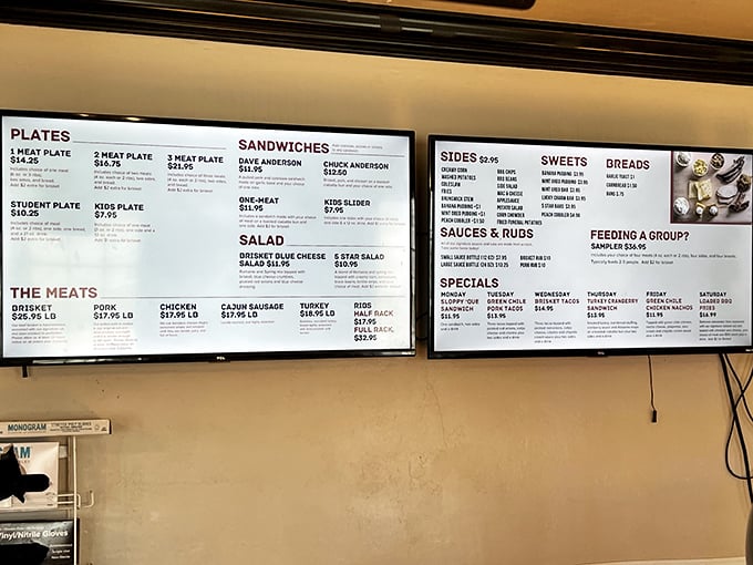 When a menu board promises fried funeral potatoes alongside brisket, you know you've found culinary nirvana.