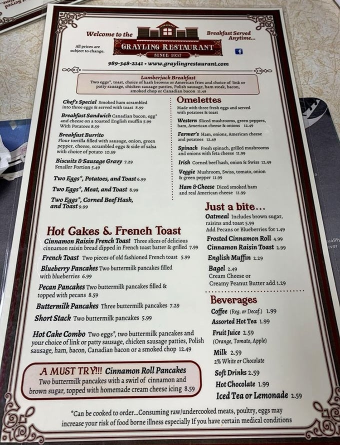 A menu that reads like poetry to hungry souls. These breakfast classics have fueled northern Michigan adventures for decades.