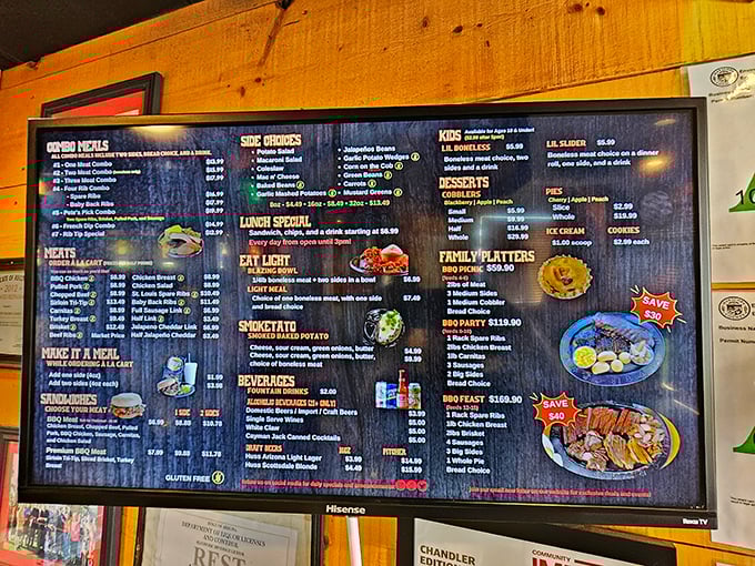The menu board reads like a love letter to carnivores. Decision paralysis has never been so deliciously justified.