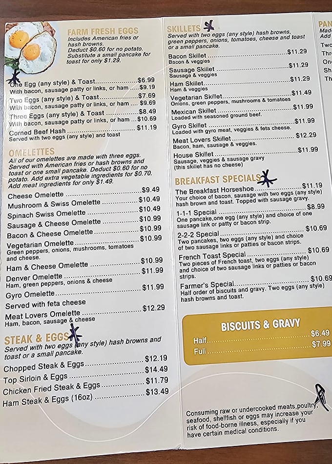 A menu where breakfast is served all day and nothing breaks the bank&mdash;proof that time travel to 1990s prices is possible in Pekin, Illinois.